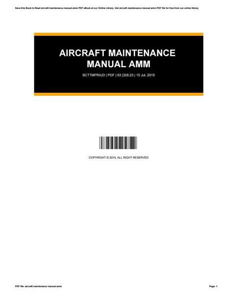 Aircraft Maintenance Manual (Amm) - Bolt Flight