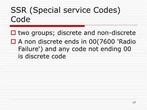 Discrete And Non Discrete Ssr Codes - Bolt Flight
