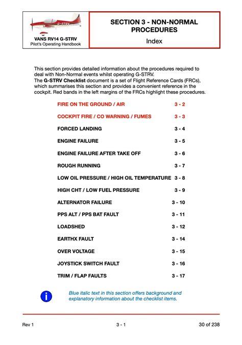 Non Normal Checklist (Nnc) - Bolt Flight