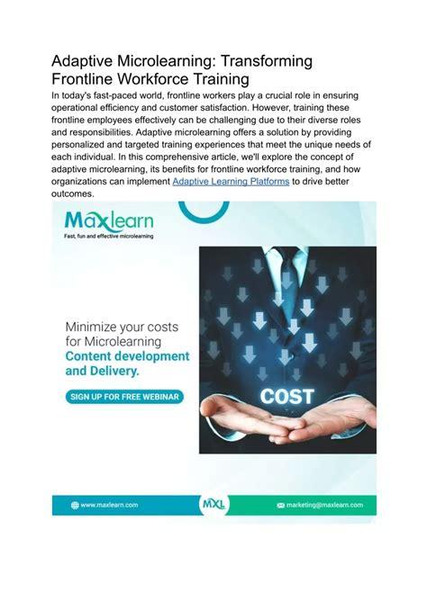 How Adaptive Microlearning is Transforming Workforce Training - Bolt Flight