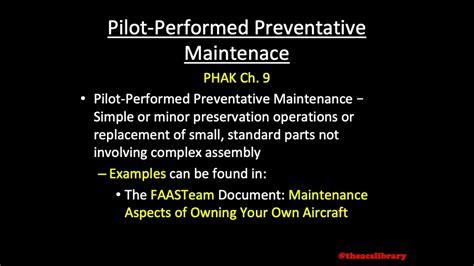 Pilot Performed Preventive Maintenance: What You Can Do Legally and ...