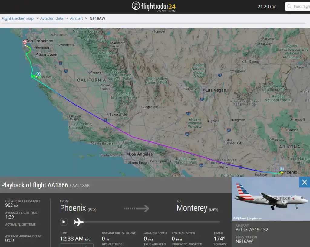 American Airlines A319 Diverts to San Francisco After Landing Gear ...